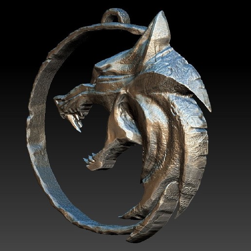 Download 3D printer designs Witcher amulet - WOLF ・ Cults