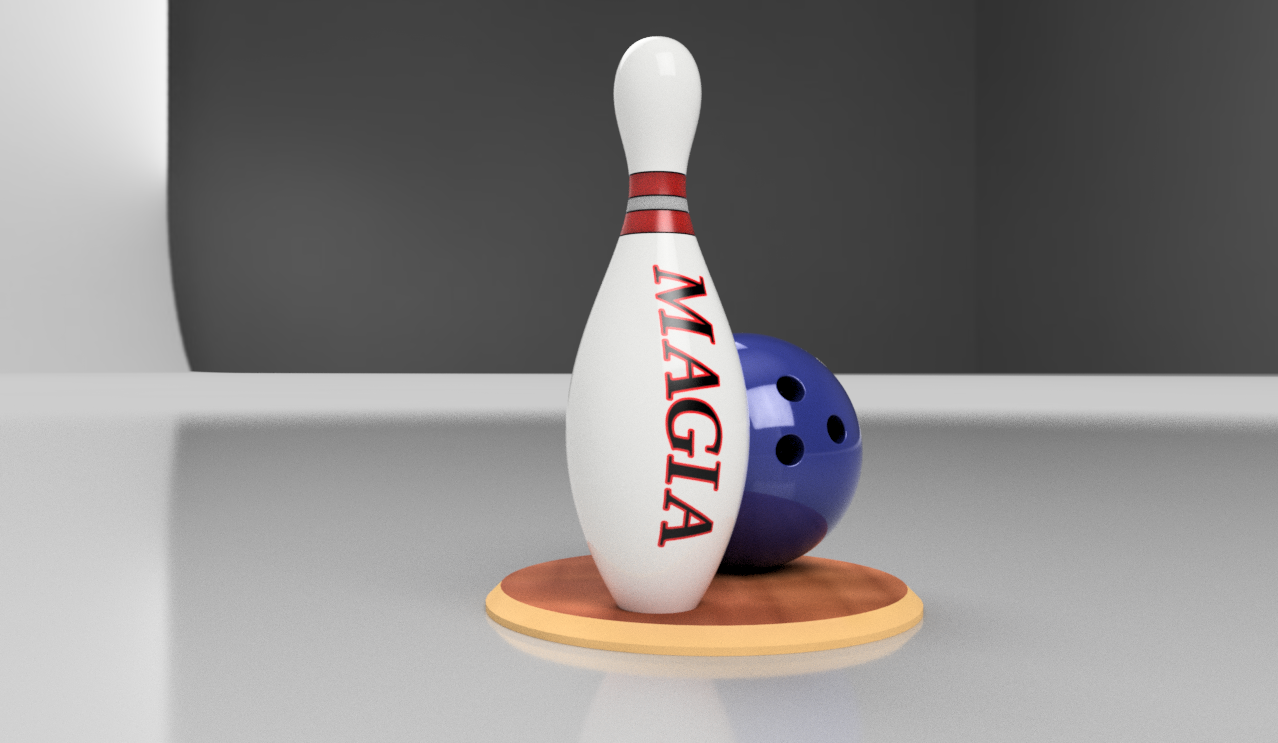 Free STL file Ball and a pine (Bowling)・3D print design to download・Cults