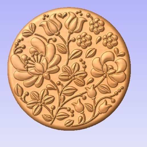 Download free STL file Round Flower Panel • 3D printable model ・ Cults