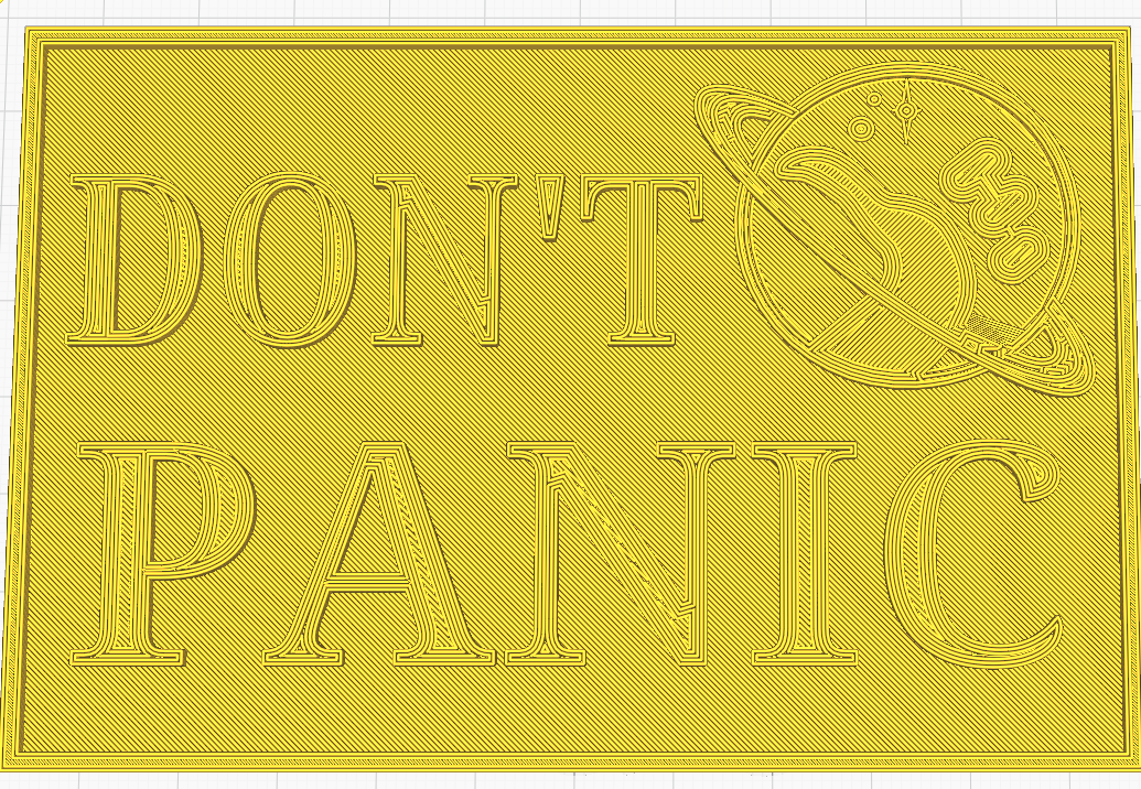 Free STL file Don't Panic - Hitchhikers Guide to the Galaxy Plaque 🎨・3D ...