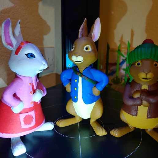 Download 3D printer designs Peter Rabbit With Benjamin Bunny & Lily ...