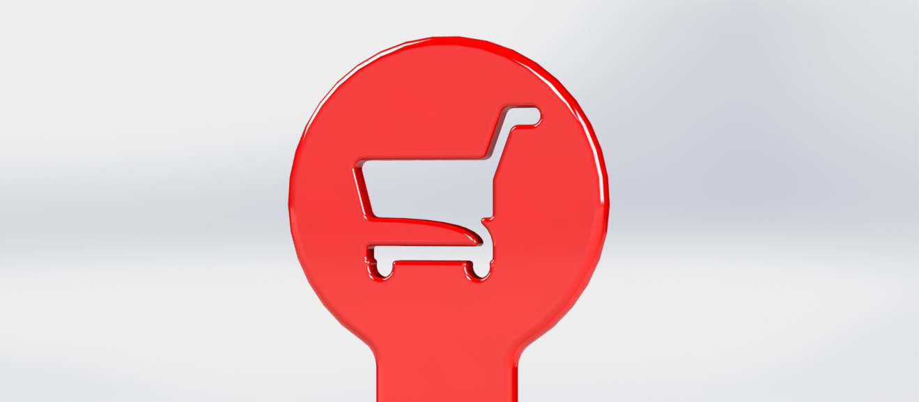 STL file Shopping cart token 🛒・Model to download and 3D print・Cults