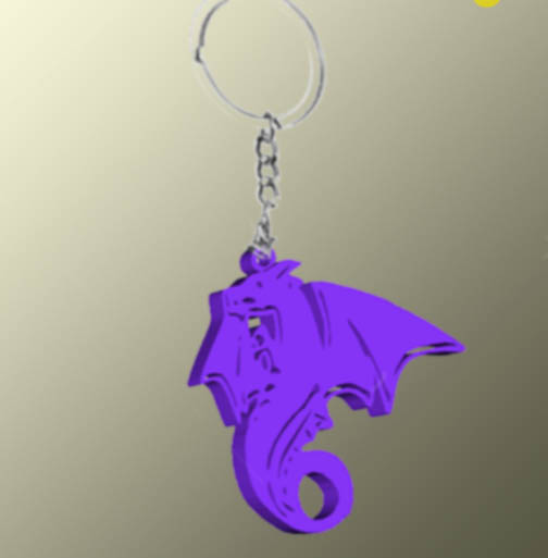 STL file Dragon JS Keychain・3D print design to download・Cults