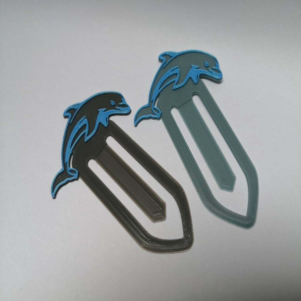 Free STL file Dolphin Bookmark・Object to download and to 3D print・Cults