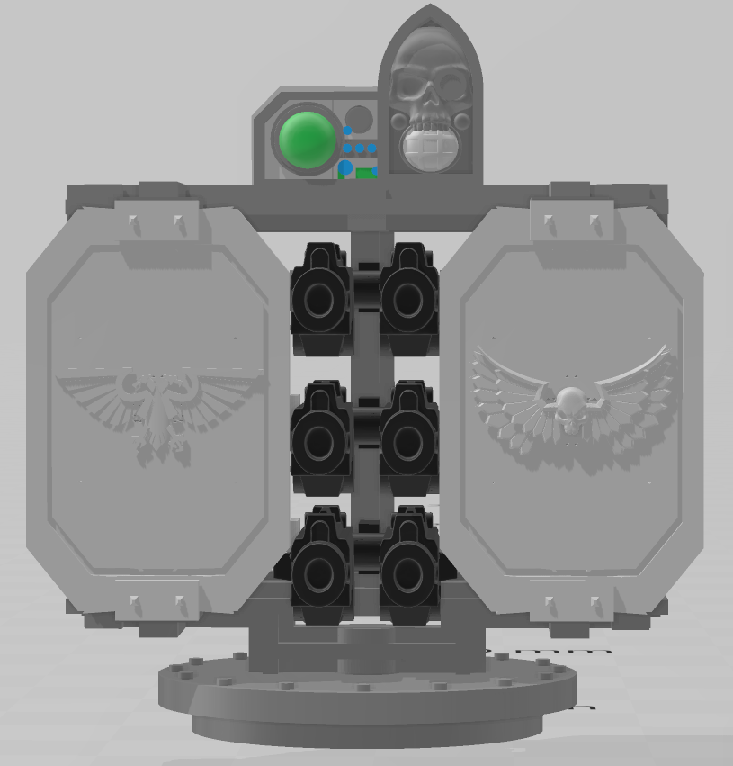 Free STL file Hurricane Bolter frame for Aegis turret or Tarantula base ...