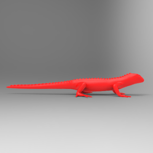 STL file lizard・Template to download and 3D print・Cults