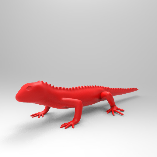 STL file lizard・Template to download and 3D print・Cults