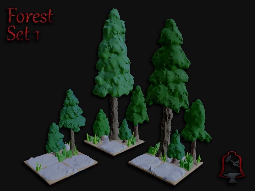 Free STL file OpenFoliage Forest Tiles - Set 1 🎲・3D printer model to ...