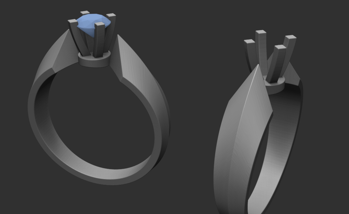 STL file Diamond Ring 💎・Model to download and 3D print・Cults