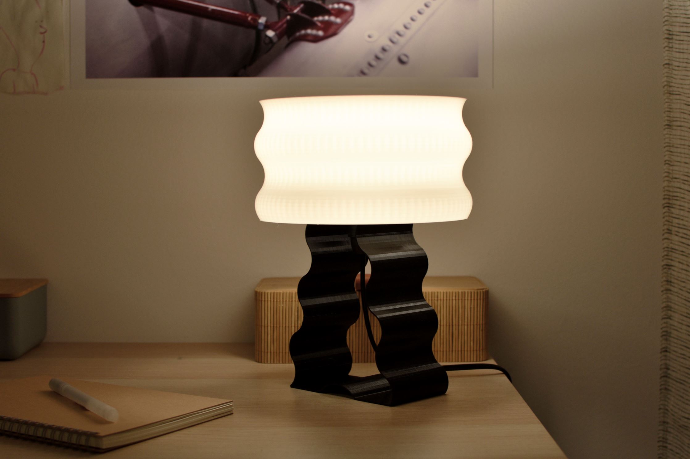 Archivo STL Lámpara de mesa Wave 🌊・Plan para descargar y imprimir en 3D ...