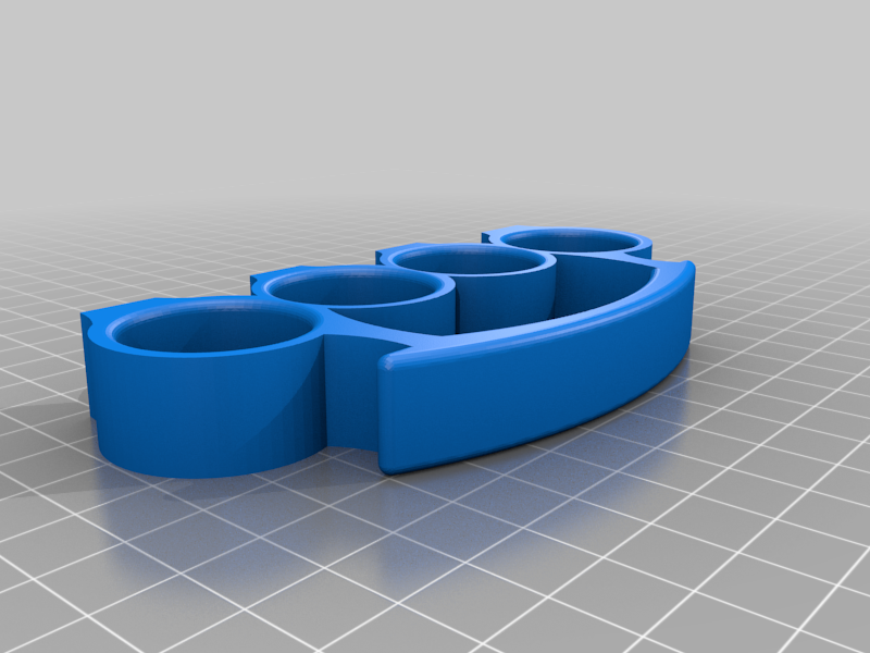 Free STL file Knuckle Dusters with "Blue" on knuckles 🔫・Object to ...