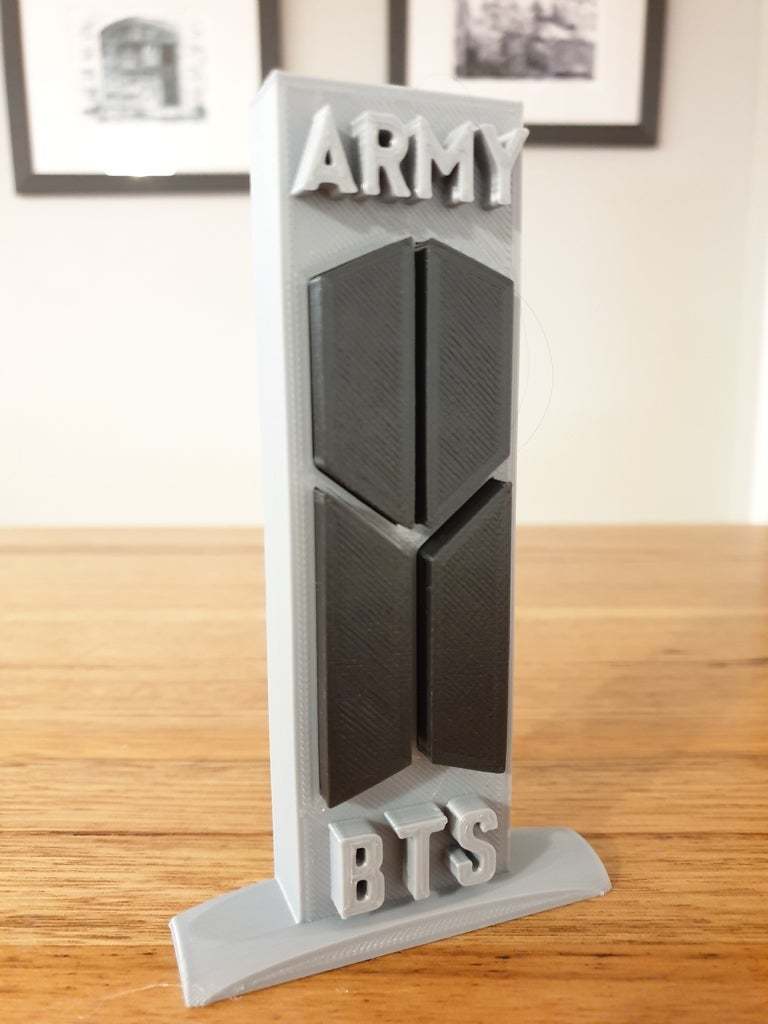 Free STL file BTS Army two colour keyring and ornament・3D print design ...