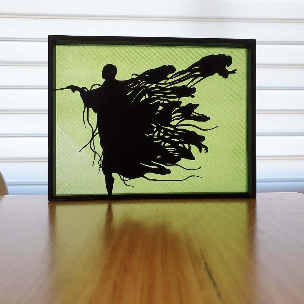 Free STL file Voldemort Dementor Harry Potter silhouette art・3D printer ...