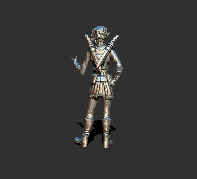 STL file Elf rogue female two swords・3D printer model to download・Cults