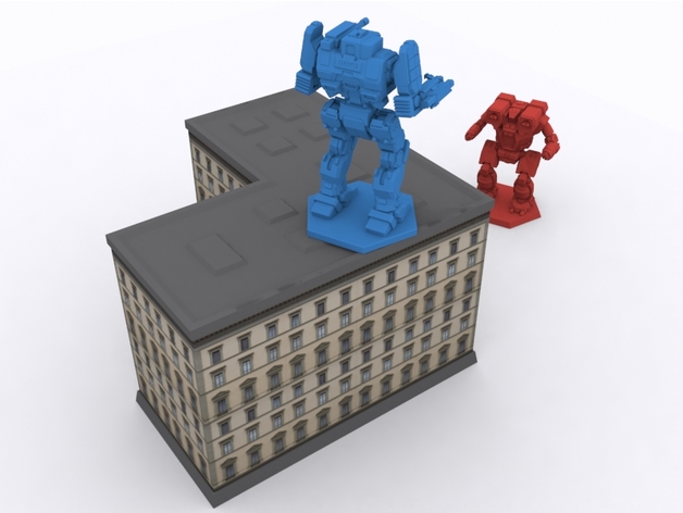 Free 3D file Tabletop Building - 3D Roof/Base + Papercraft Walls・3D ...