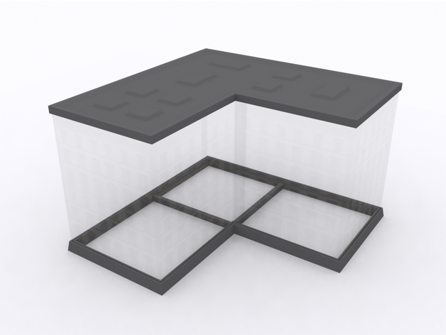 Free 3D file Tabletop Building - 3D Roof/Base + Papercraft Walls・3D ...
