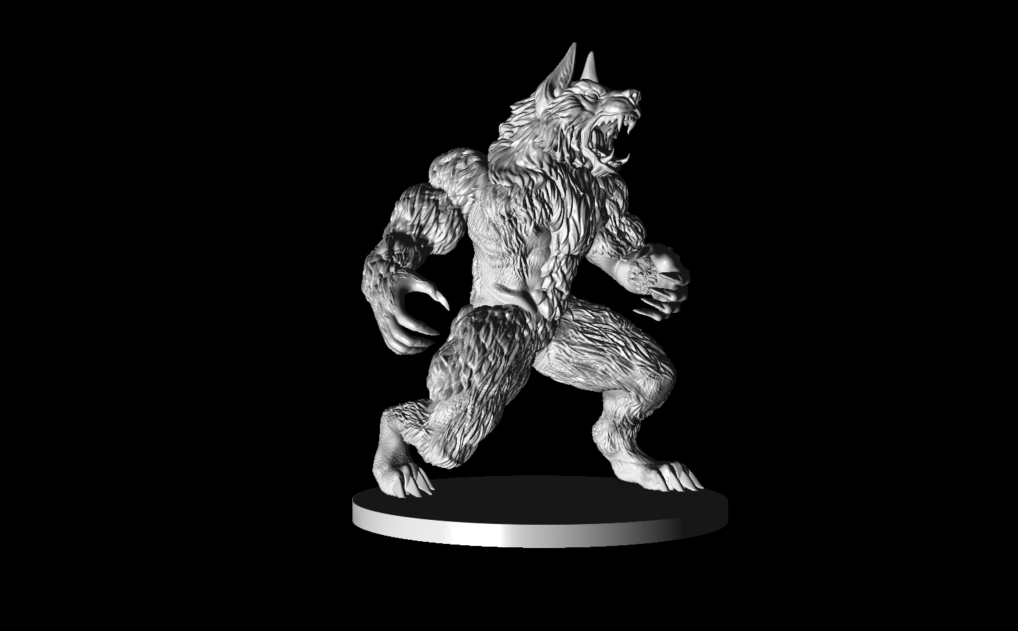 STL file DnD werewolf figure miniature - tabletop mini 🐺・3D print ...