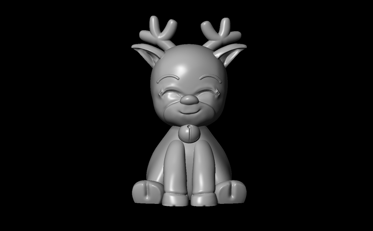 Free STL file Christmas gift - print in place Chibi Raindeer・Model to ...