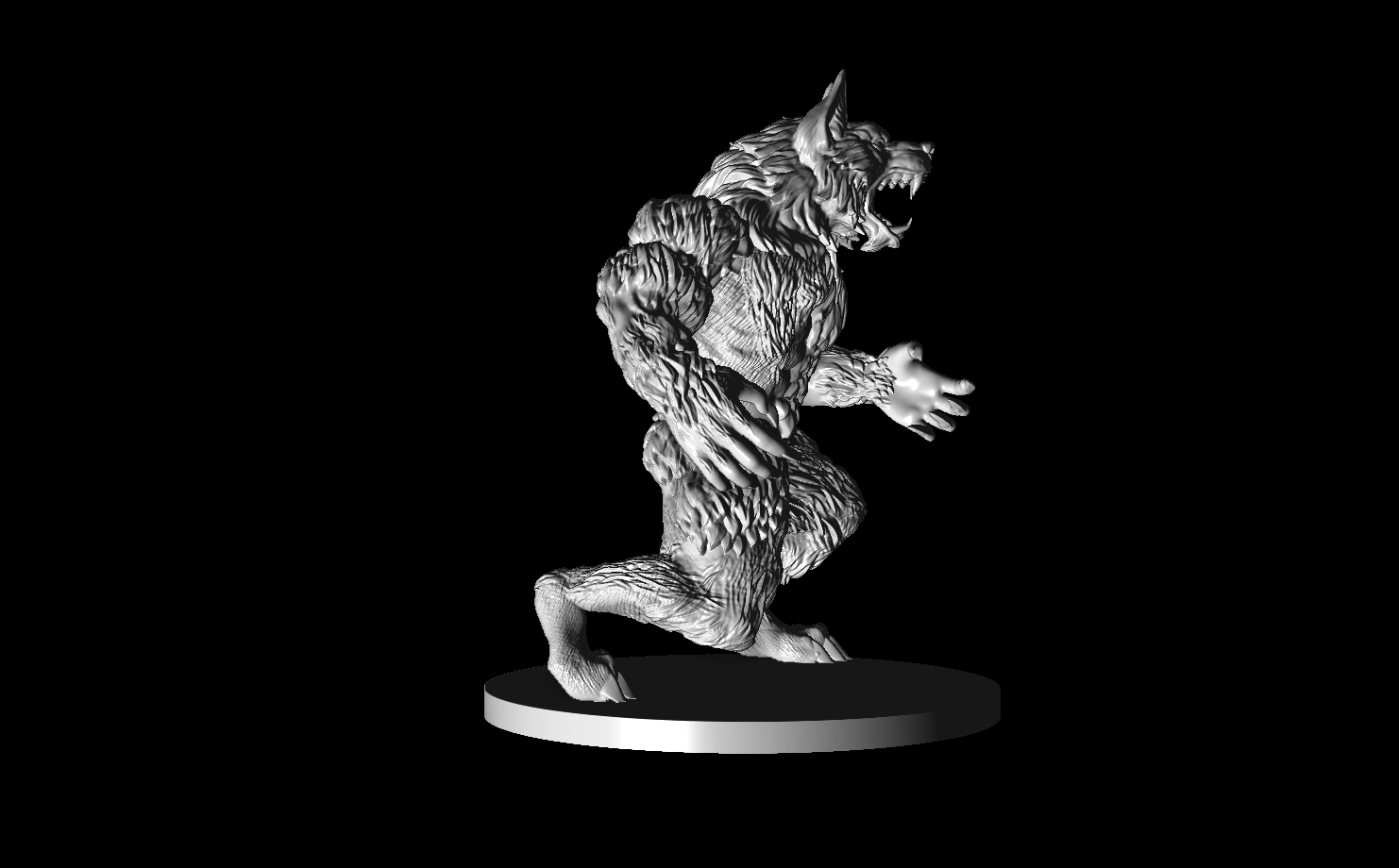 STL file DnD werewolf figure miniature - tabletop mini 🐺・3D print ...