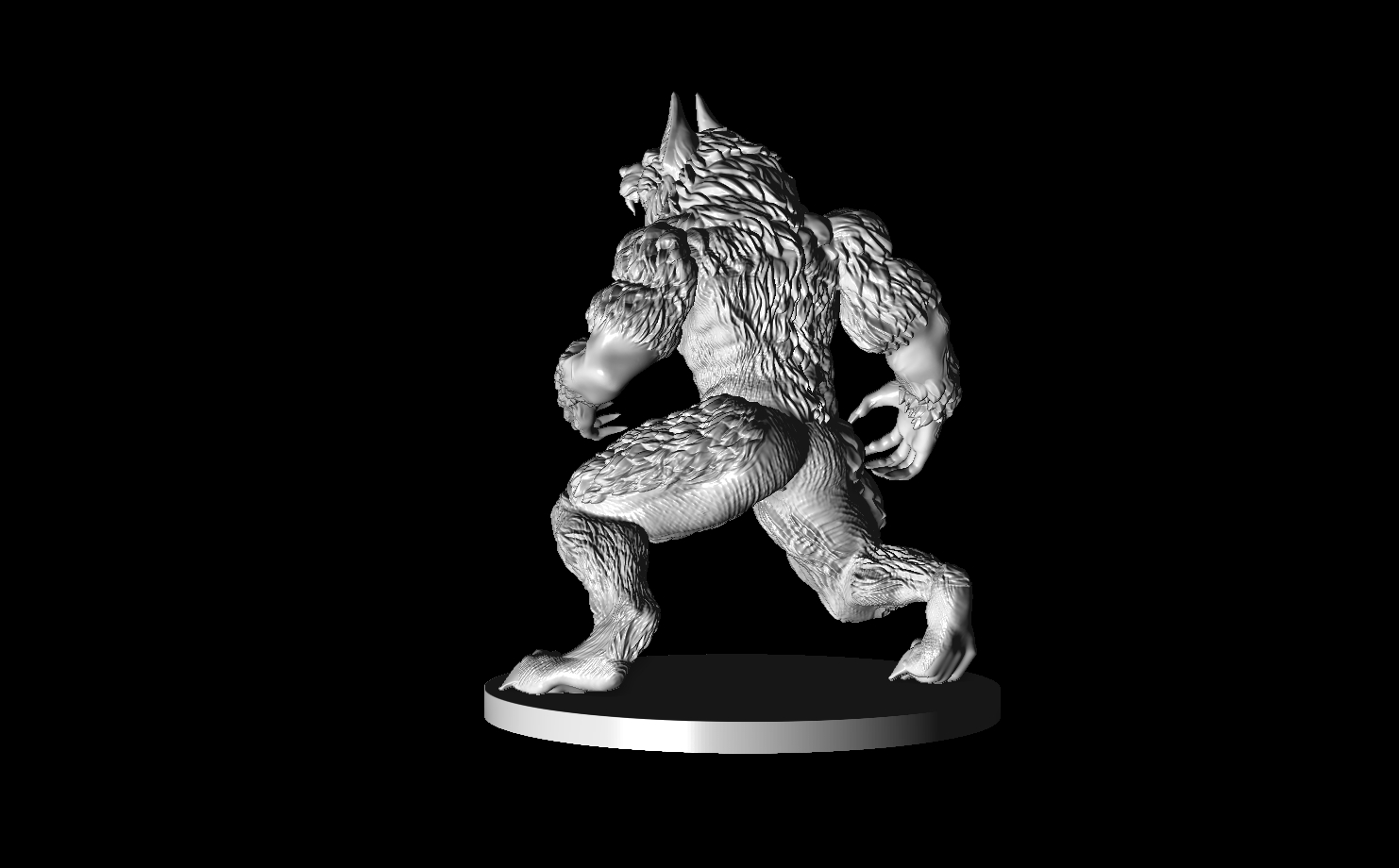 STL file DnD werewolf figure miniature - tabletop mini 🐺・3D print ...