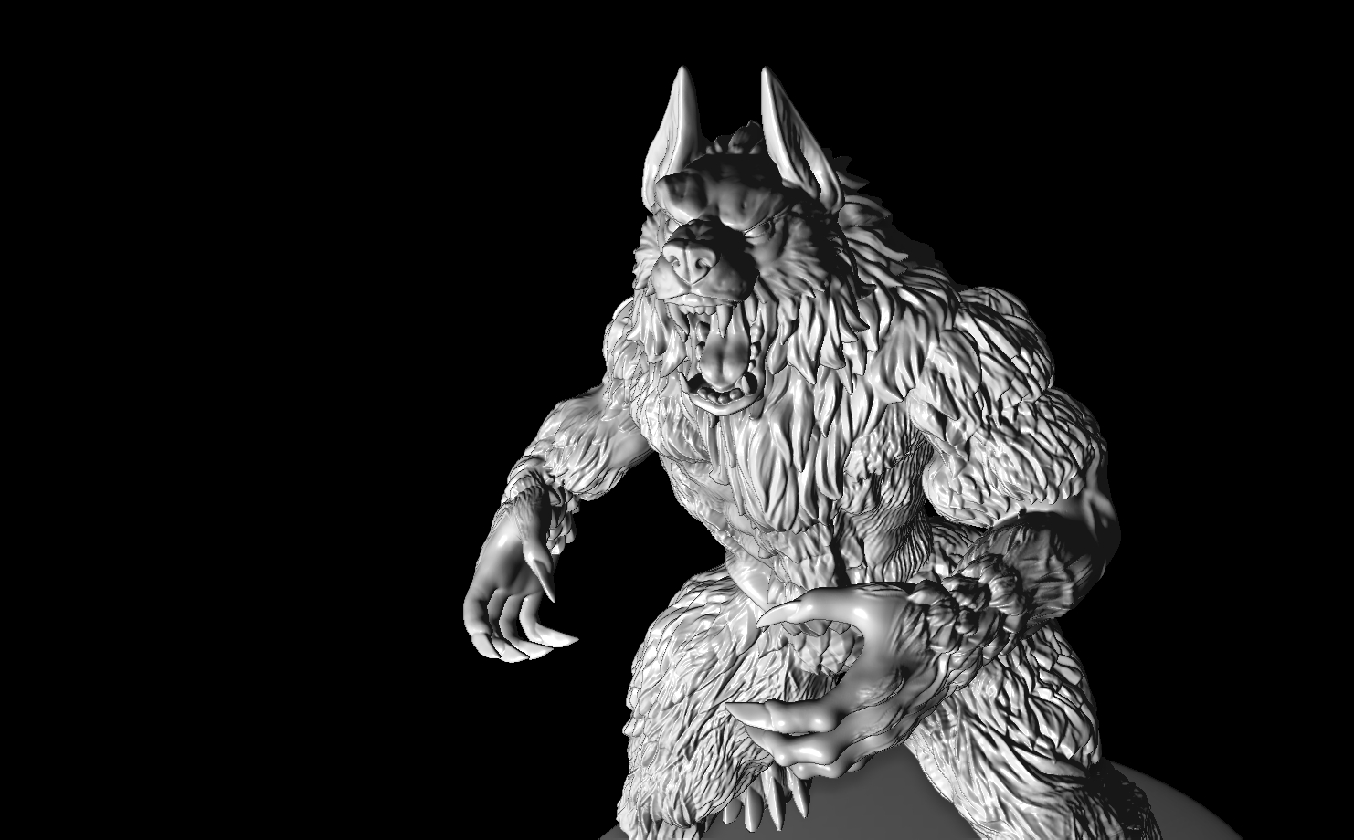 STL file DnD werewolf figure miniature - tabletop mini 🐺・3D print ...