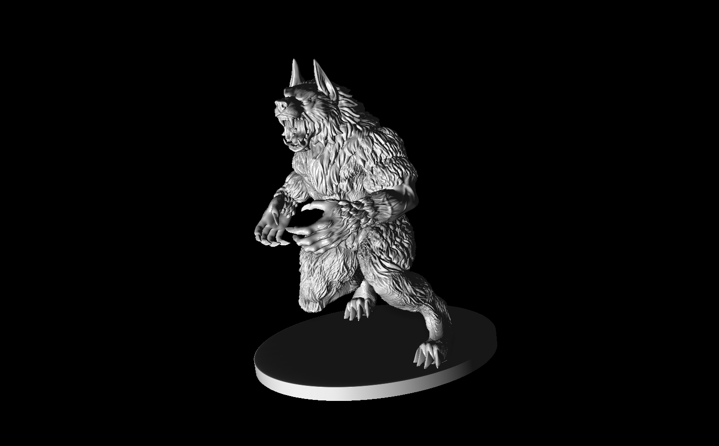 STL file DnD werewolf figure miniature - tabletop mini 🐺・3D print ...