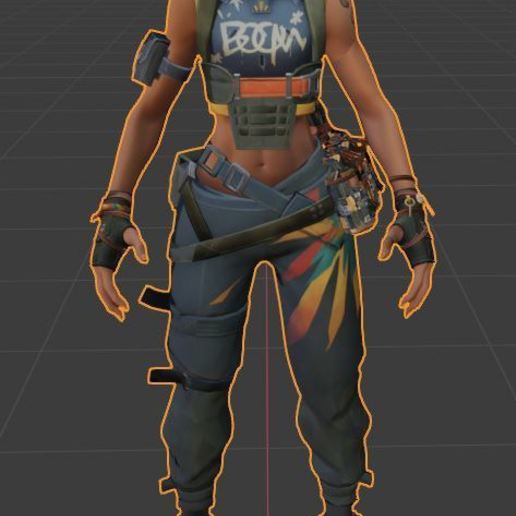 Download free STL file Raze Valorant Low Poly • 3D printable model ・ Cults