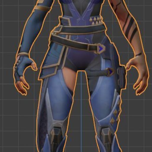 Download free STL file Reyna Valorant Low Poly • 3D printing template ...