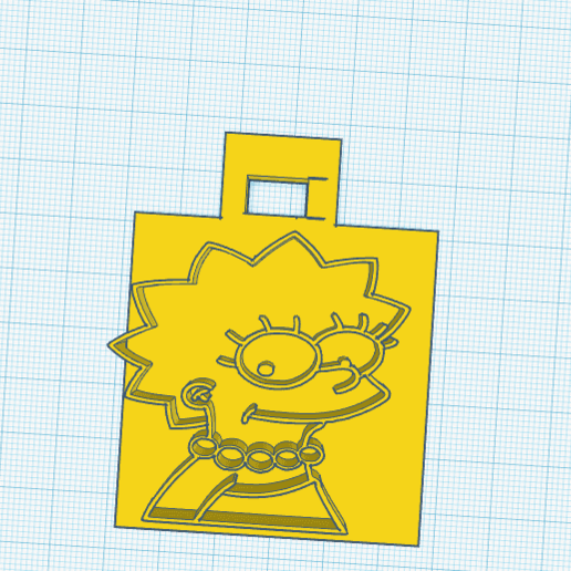 Download free STL file llavero lisa simpson / lisa simpsons keychain ...