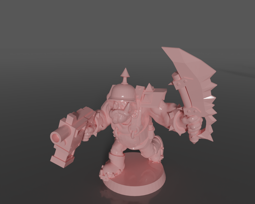 Download free STL file Ork soldiers with melee weapons and pistols set ...
