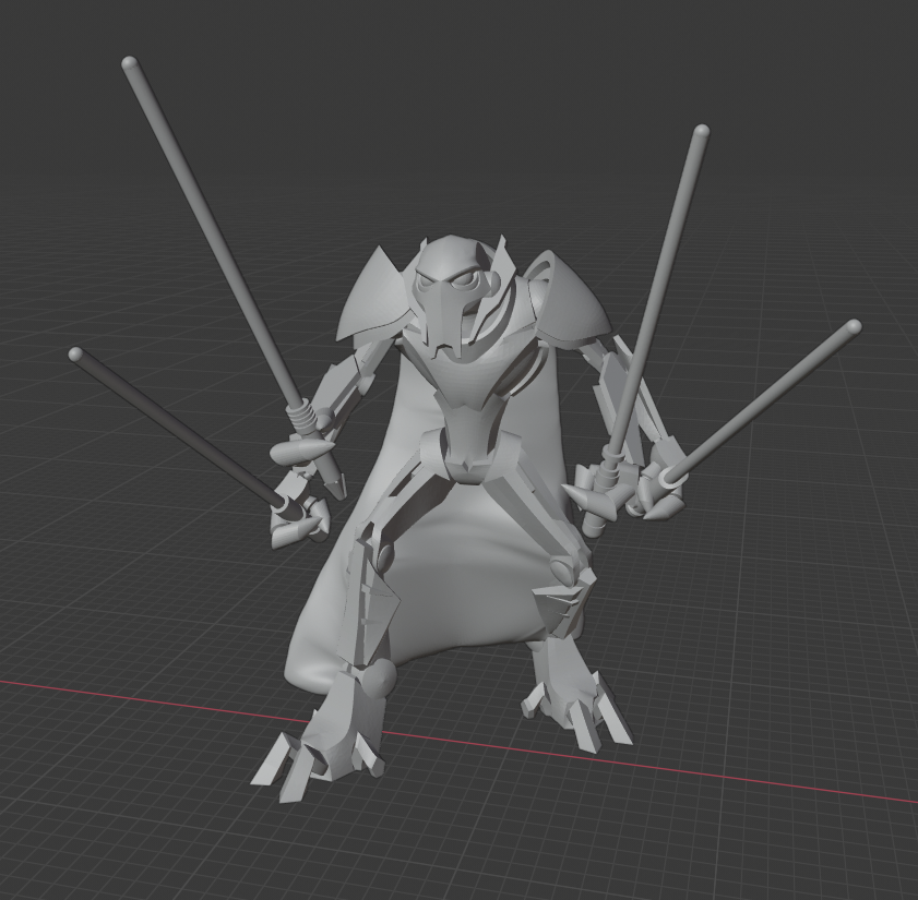 Free STL file General Grievous with Split Arms ・3D printing model to ...