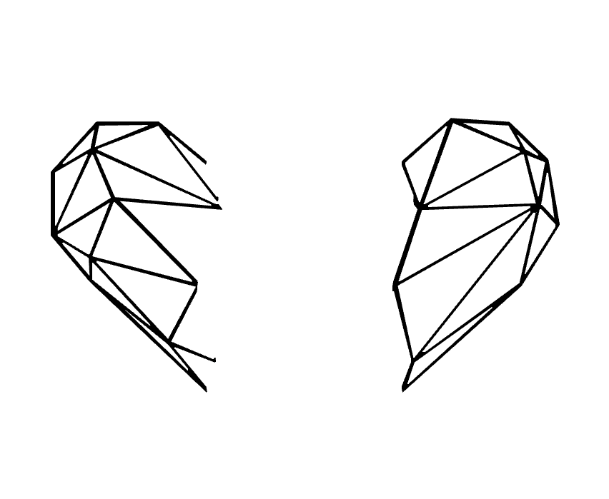 STL file 2D HEART MURAL SCULPTURE・3D print design to download・Cults