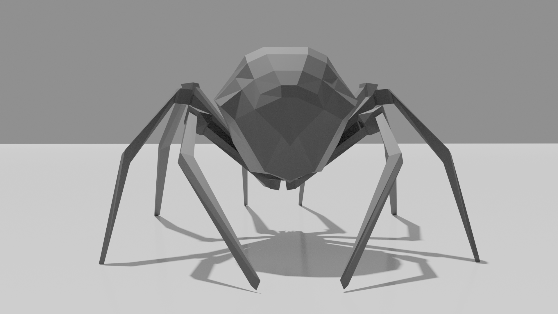 Fichier STL Low Poly Spider 🕷️・Objet pour imprimante 3D à télécharger・Cults
