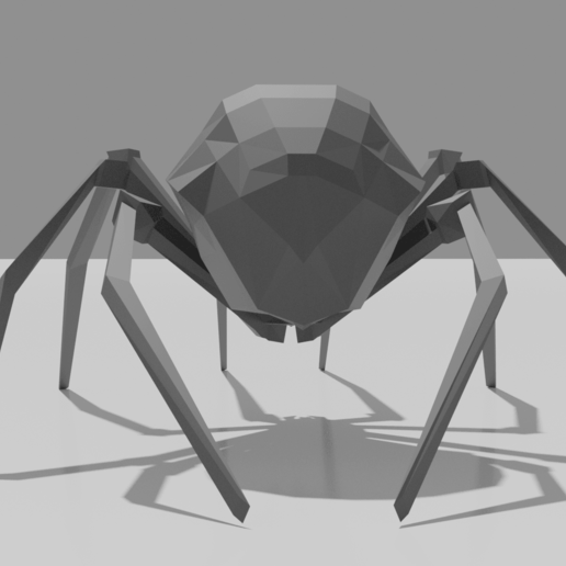 Download STL file Low Poly Spider ・ Cults
