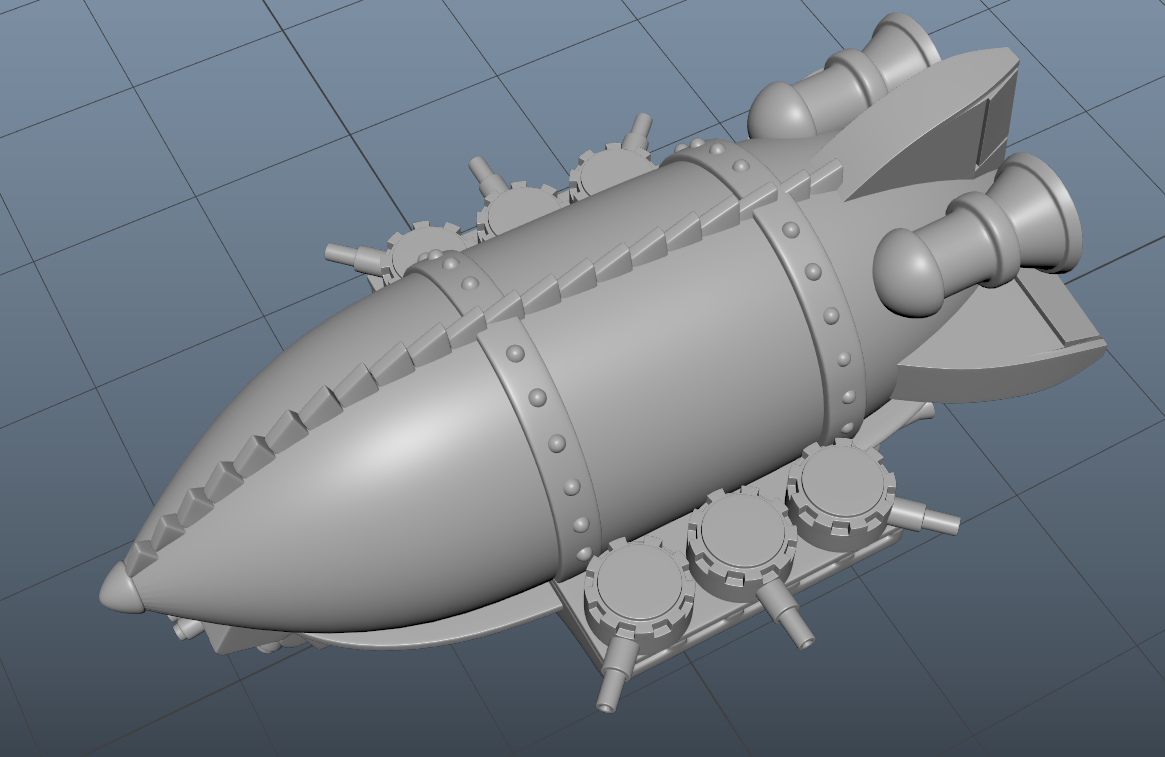 STL file Space Dwarf Airship・3D print design to download・Cults