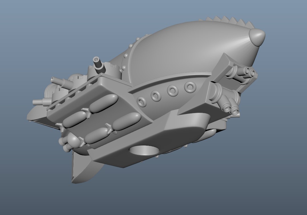 STL file Space Dwarf Airship・3D print design to download・Cults