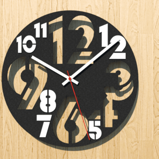 Download 3D printer templates Modern Wall Clock Two Colors ・ Cults