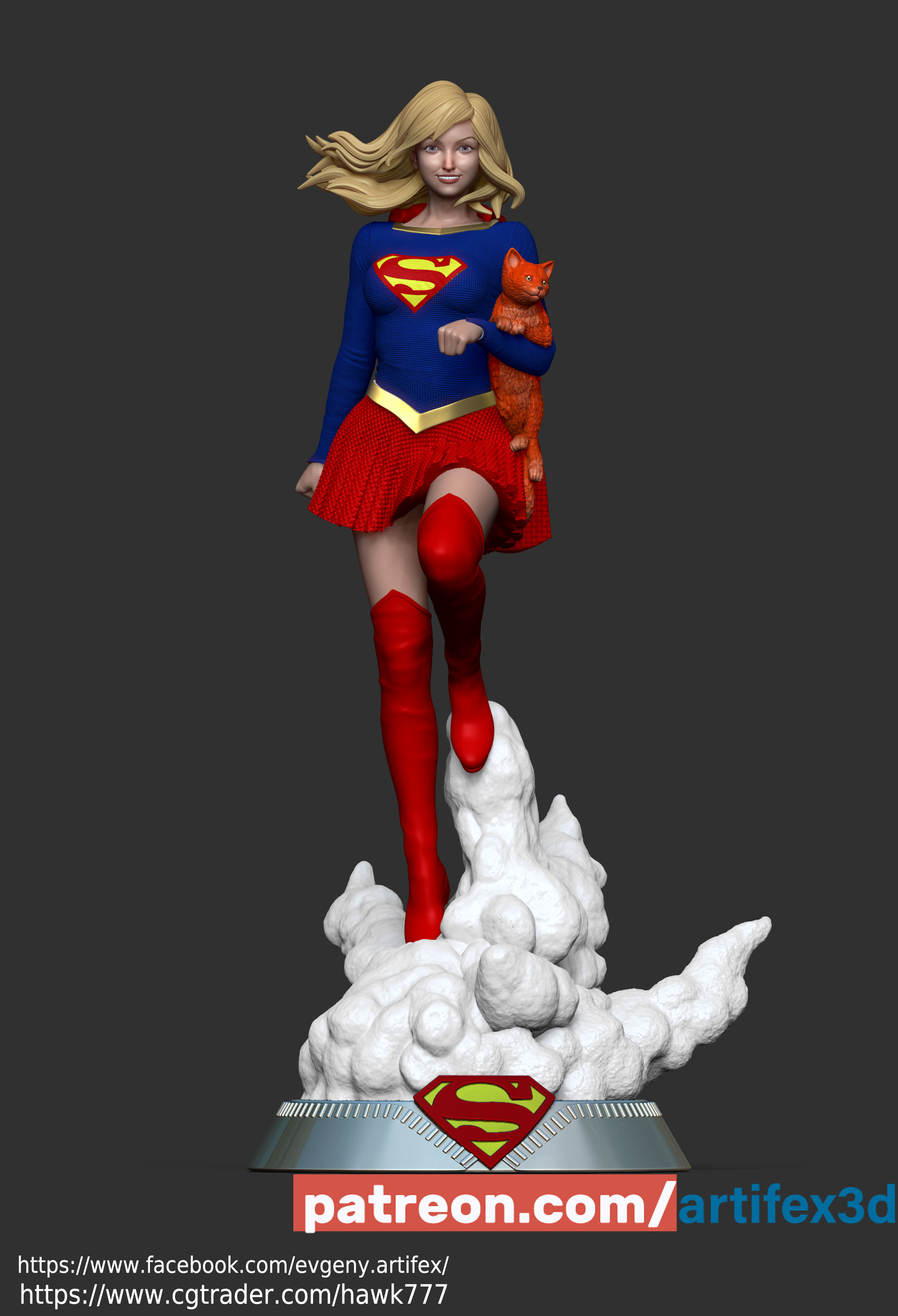 STL file SUPERGIRL・Design to download and 3D print・Cults