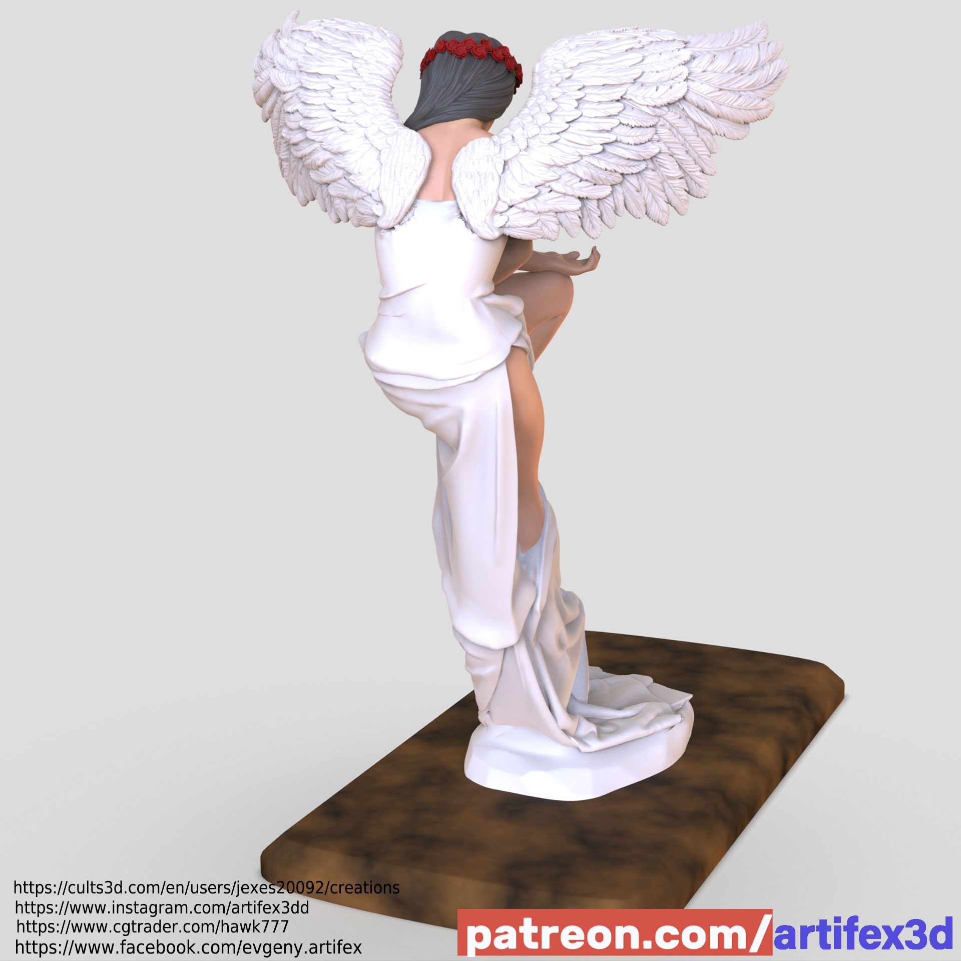 STL file angel・3D printable design to download・Cults