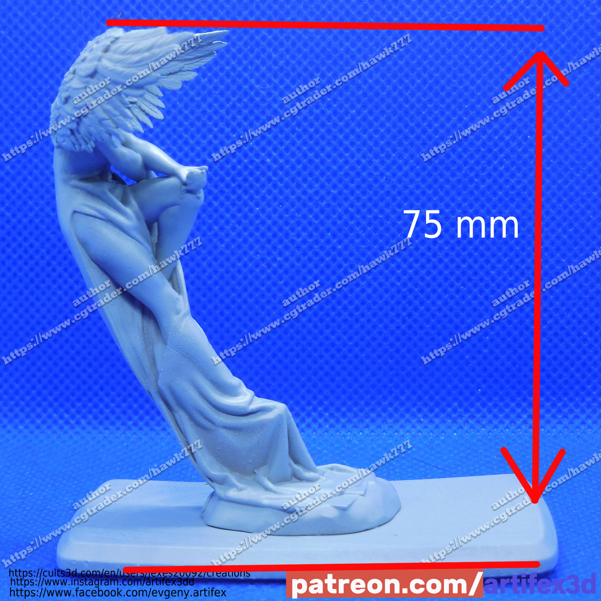 STL file angel・3D printable design to download・Cults