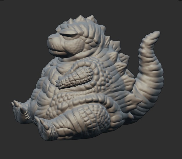 STL file Godzilla Chubby 👹・3D printable design to download・Cults