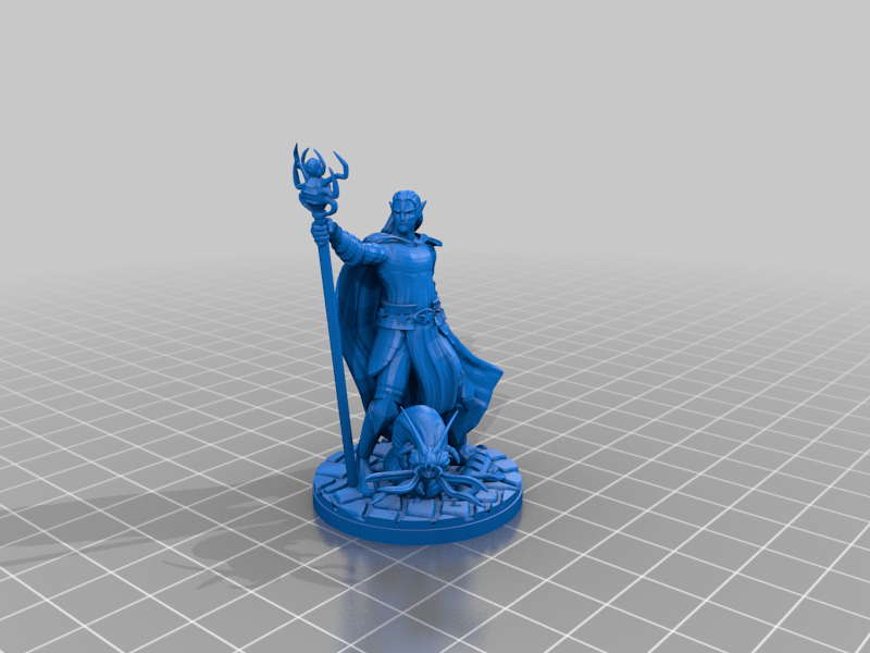 Free STL file Drow Markup Mage with Carrion Crawler (male) 🧙・3D ...
