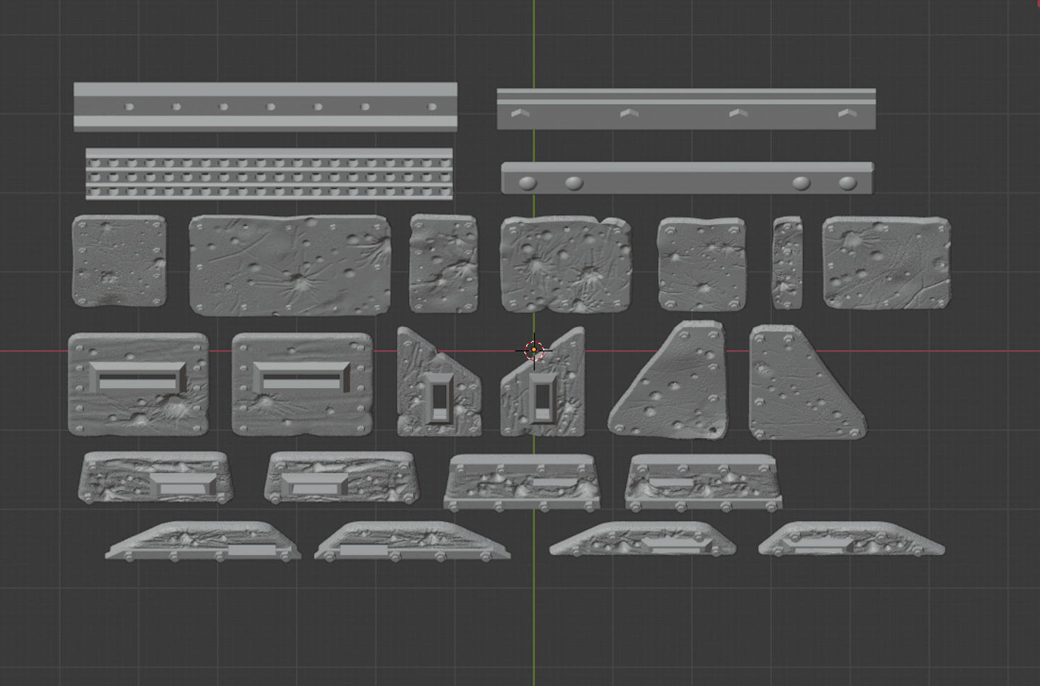 3D file Battle Damaged Armour Plates・3D print design to download・Cults