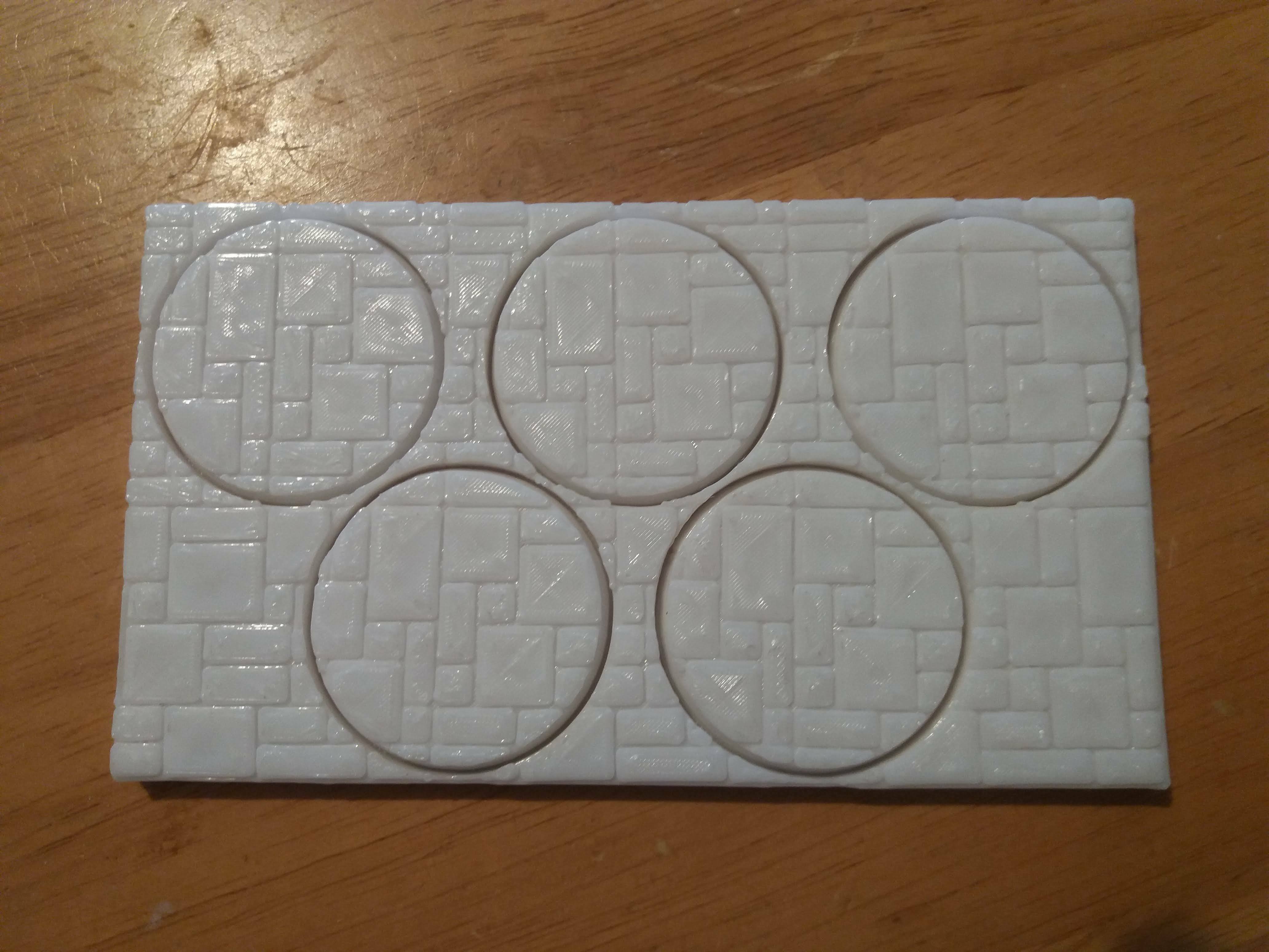 STL file Stone Tile Textured Model Base 40mm・Template to download and ...