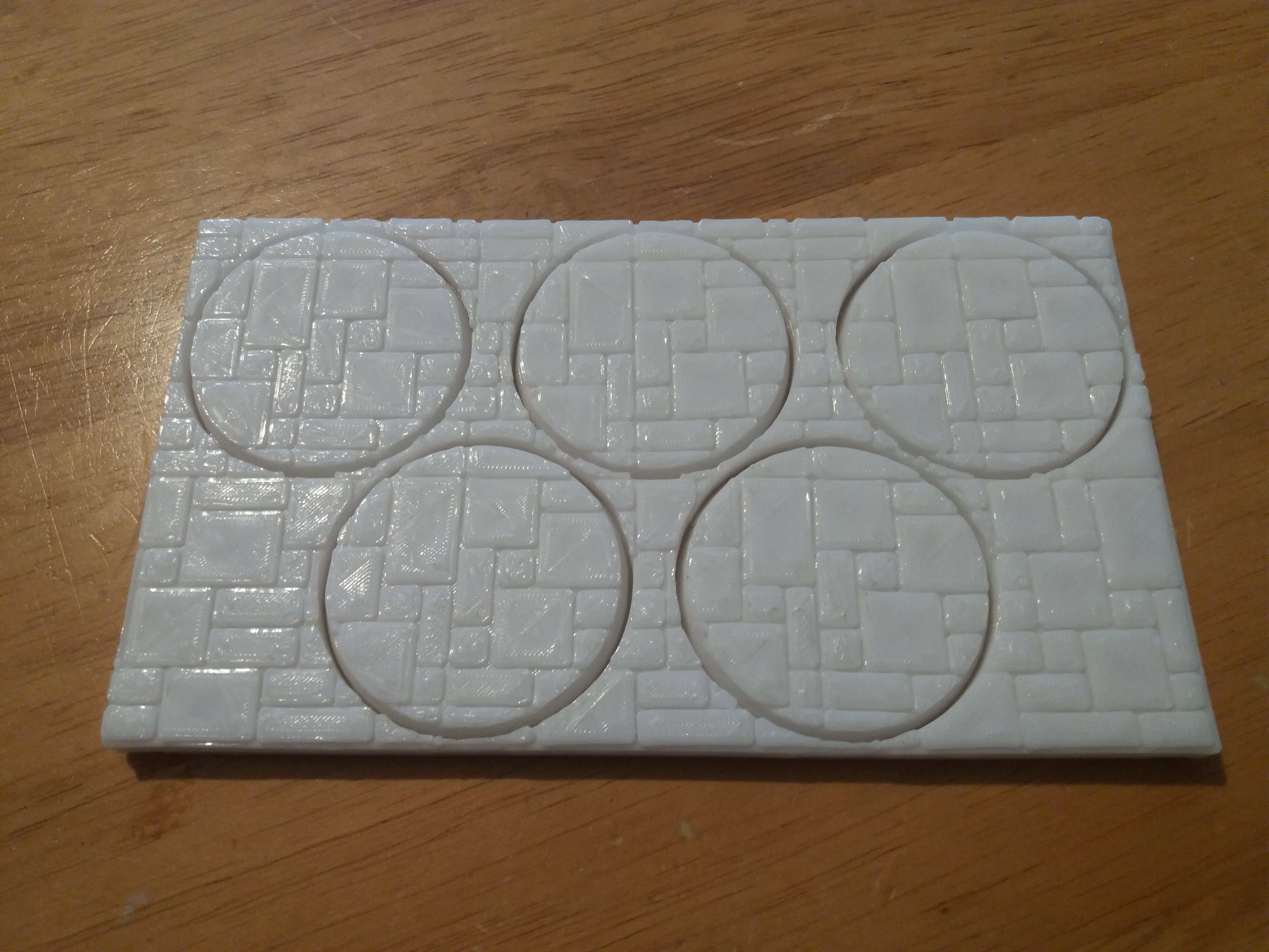 STL file Stone Tile Textured Model Base 40mm・Template to download and ...