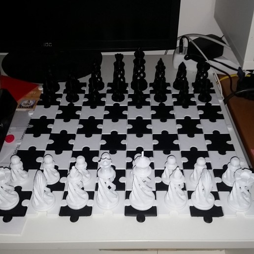 Download STL file Chess board puzzle pieces • 3D printable template ・ Cults