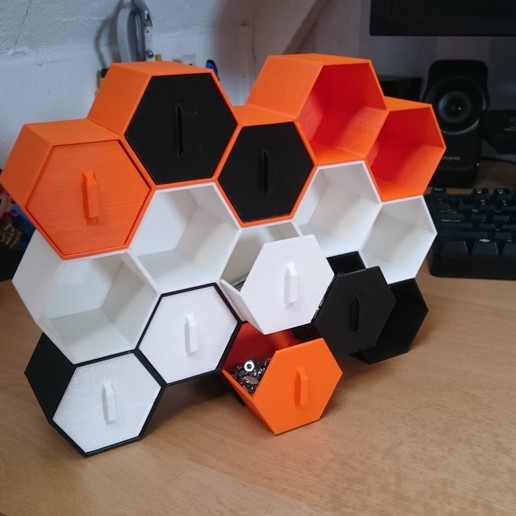 Download free STL file Stackable Hexagon storage ・ Cults