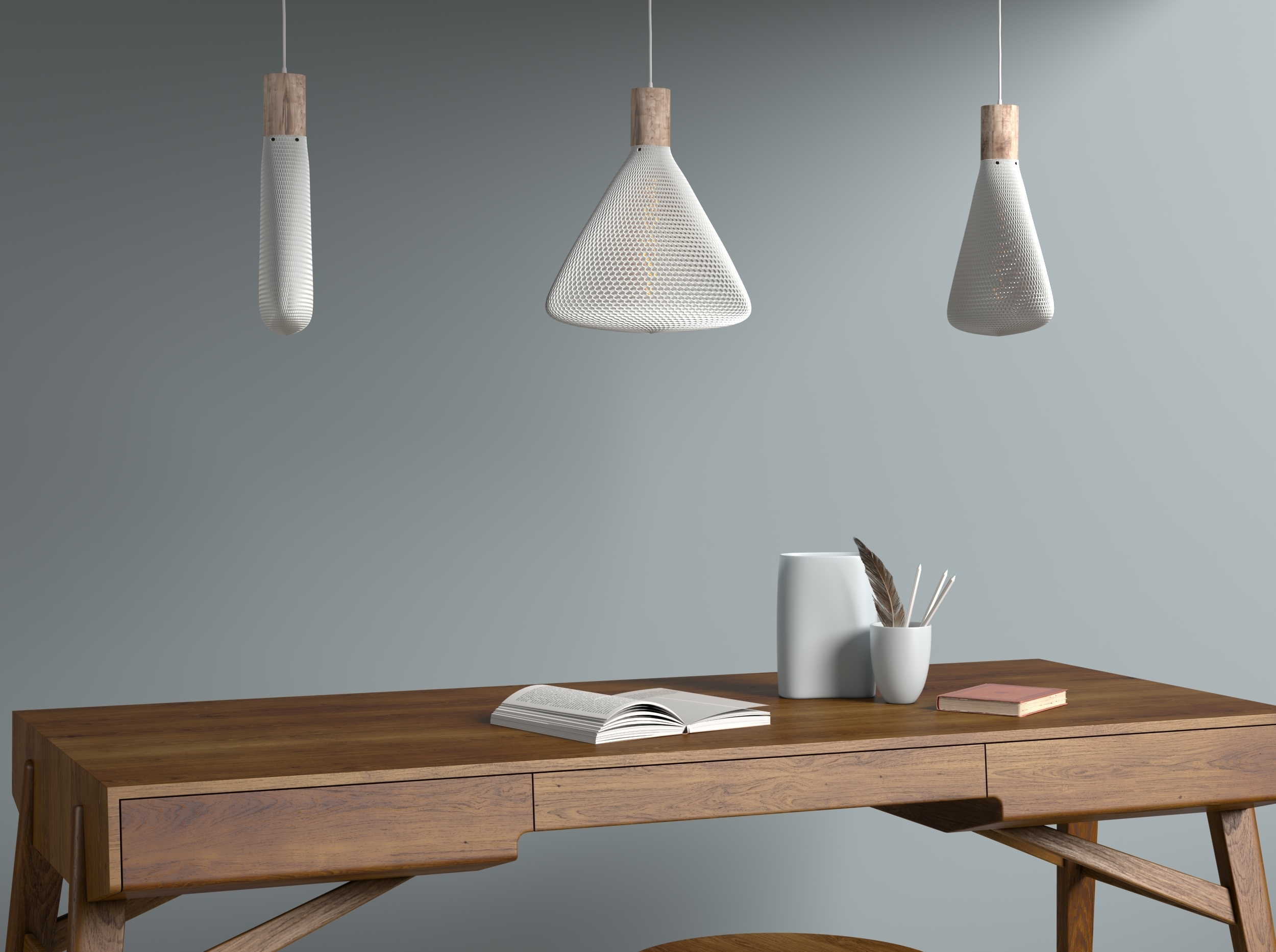 STL file Triangular honeycomb mesh lamp・3D printing template to ...