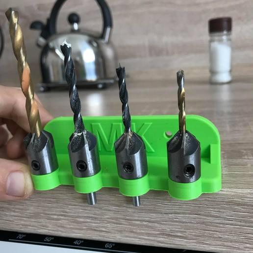 Download free STL file Countersink dril bit holder • 3D printable ...