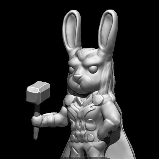 Download OBJ file Thor Rabbit - Bunny • Template to 3D print ・ Cults